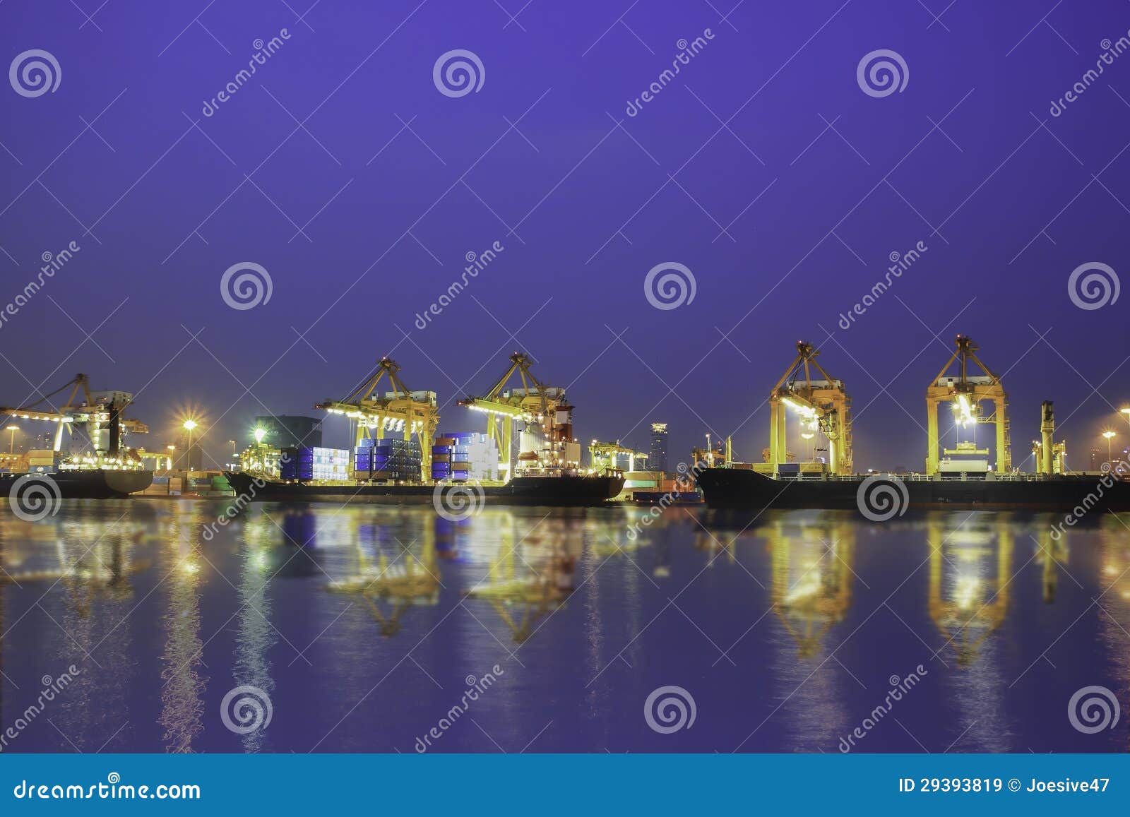 Container Operation in Port Series Stock Image - Image of distribution ...