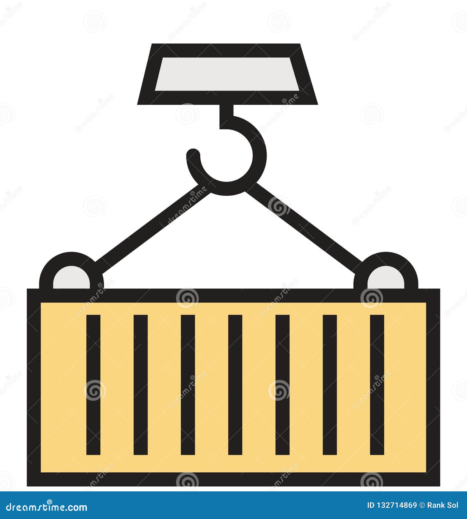 Container Outline and Filled Isolated Vector Icon that Can Be Easily ...