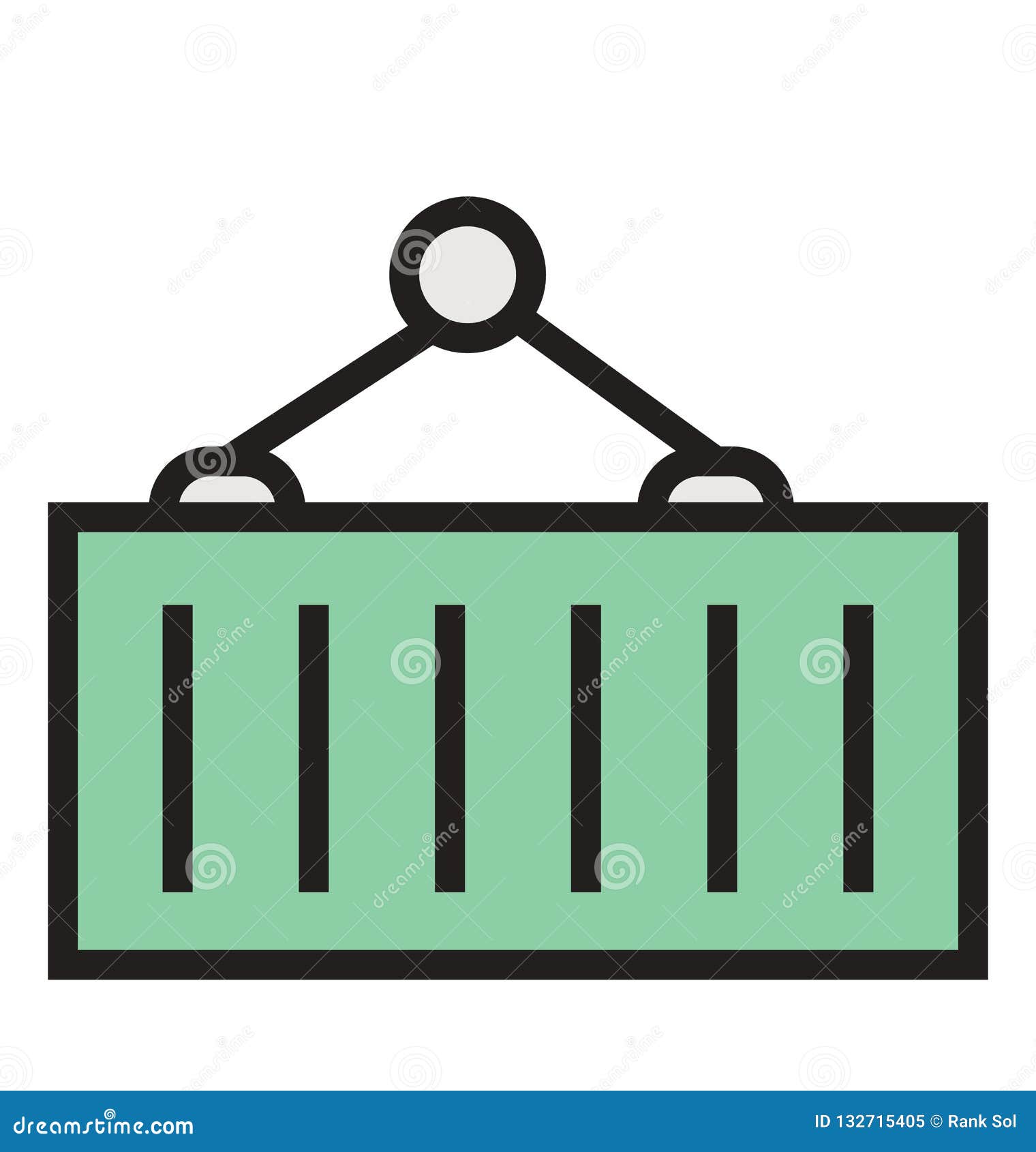 Container Outline and Filled Isolated Vector Icon that Can Be Easily ...