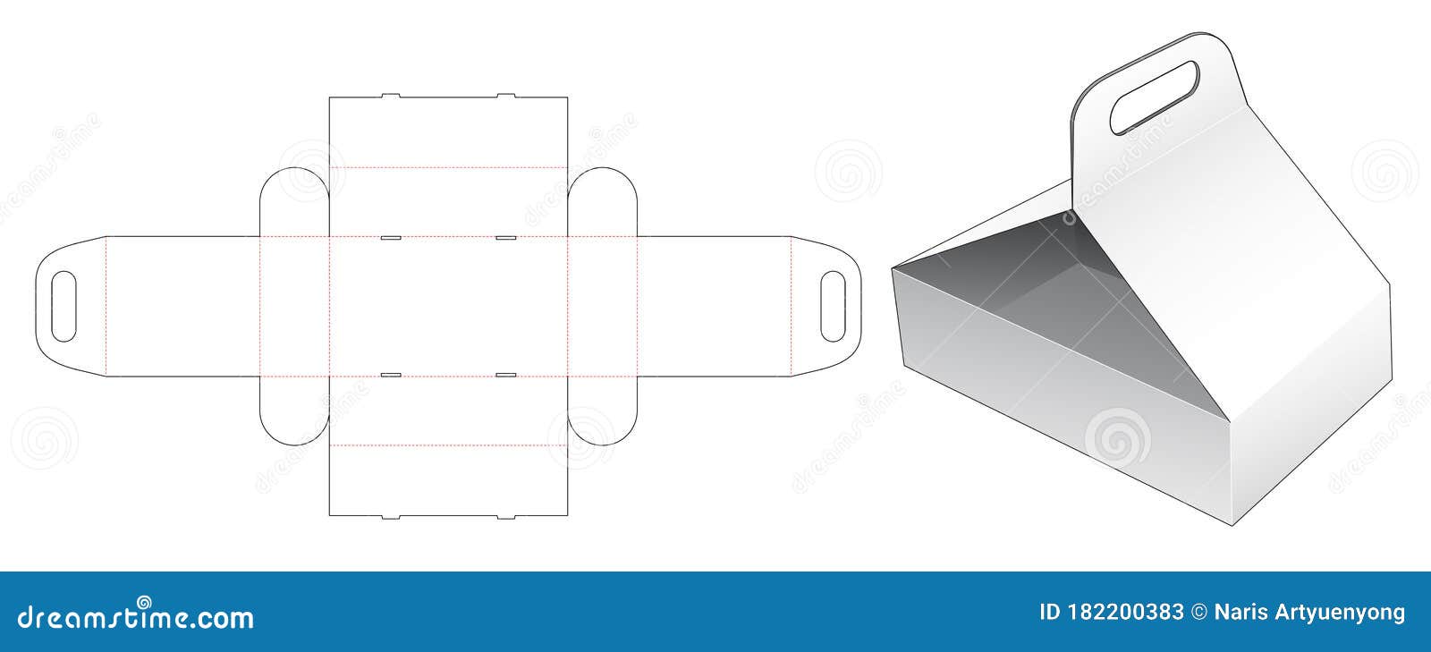 Container Packaging with Holder Die Cut Template Stock Vector ...