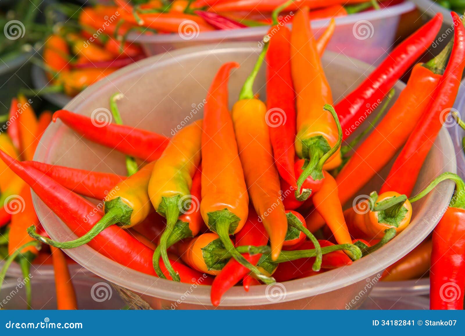 Container of peppers stock image. Image of flavour, freshness - 34182841
