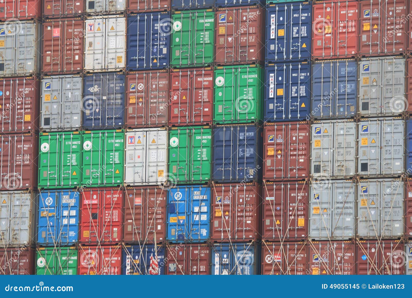 Container pile editorial image. Image of fixation, export - 49055145