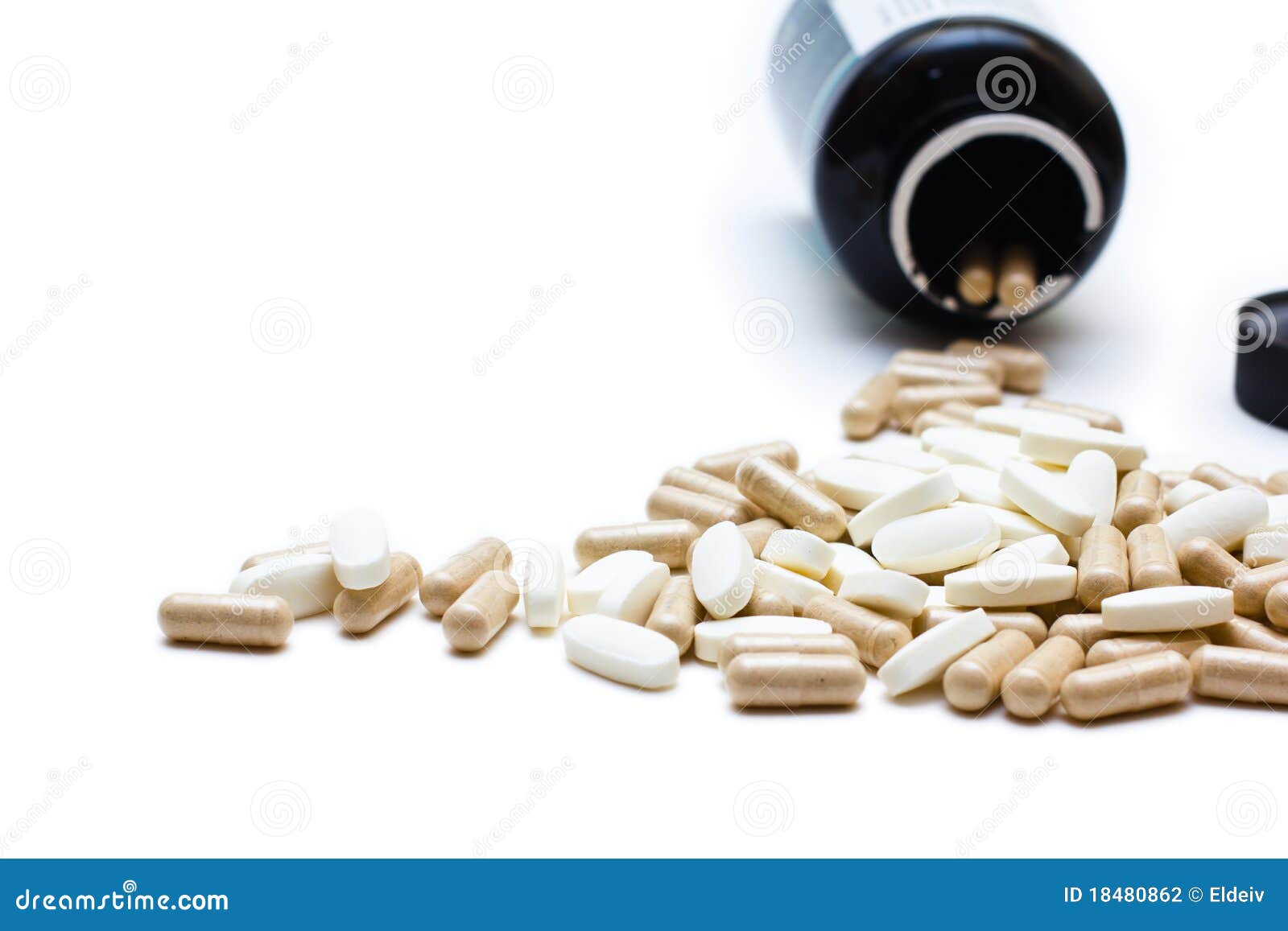 Container of Pills Dropped on Floor Stock Photo - Image of medical ...