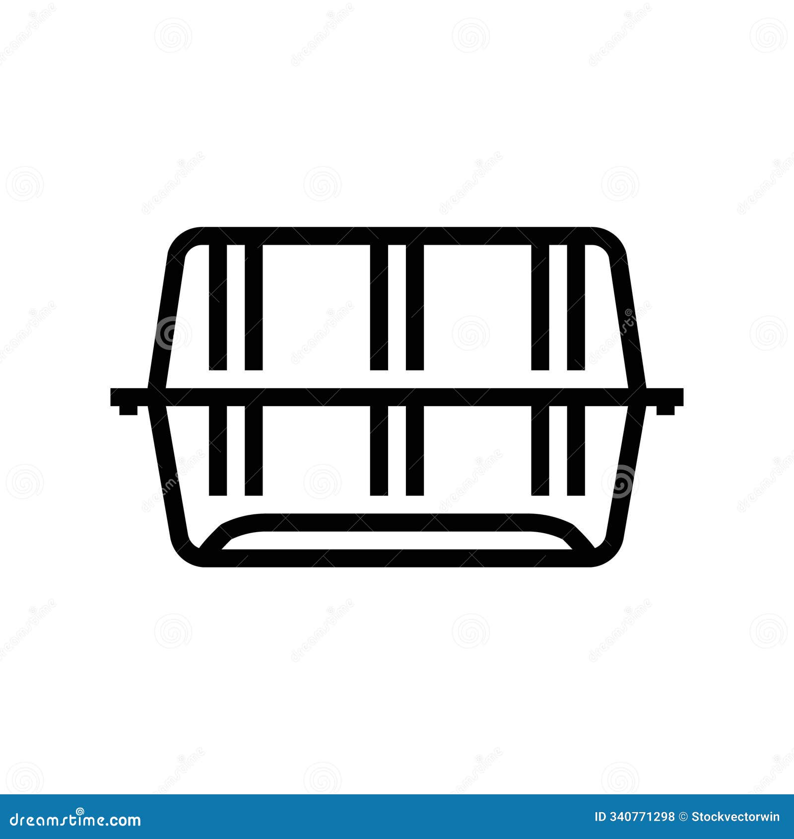 Container Plastic Package Line Icon Vector Illustration Stock ...