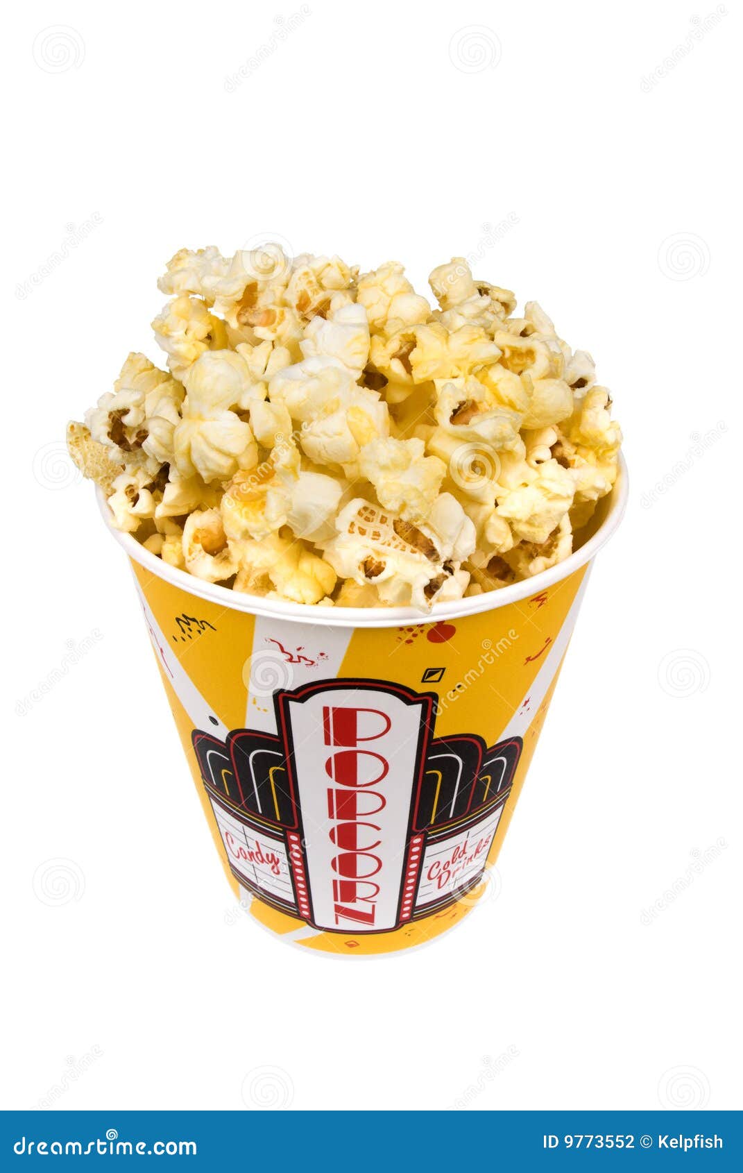 Container of popcorn stock photo. Image of movie, concession - 9773552