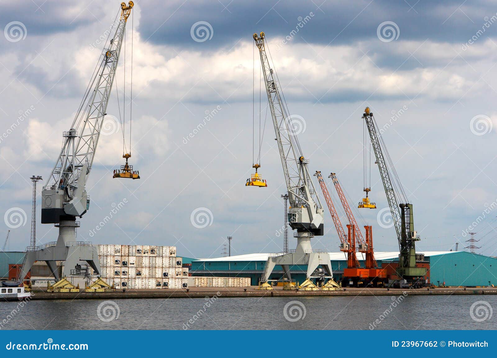 Container port stock photo. Image of goods, harbor, load - 23967662