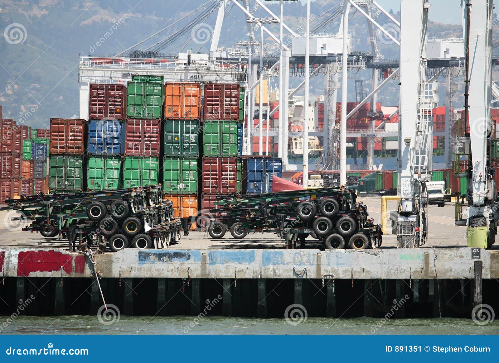 Container port stock image. Image of crates, piled, export - 891351