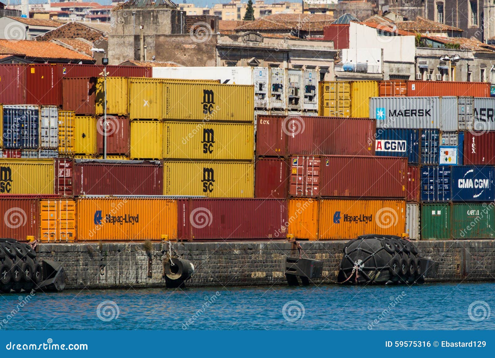 Container at the Port of Catania in Sicily Editorial Photo - Image of ...