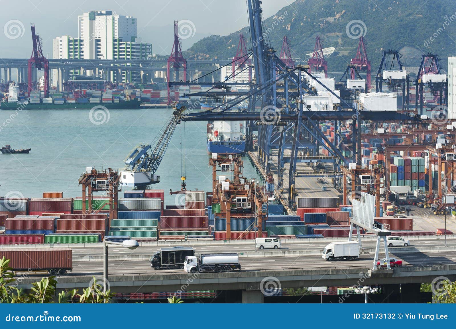 Container port stock photo. Image of custom, maritime - 32173132
