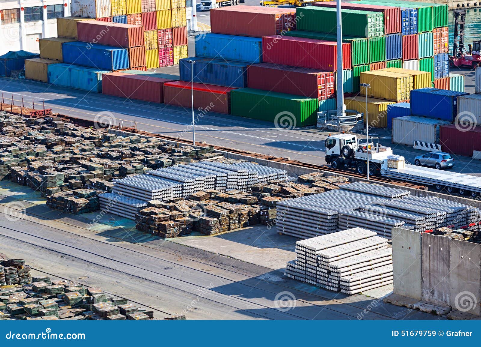 Container port stock image. Image of global, commercial - 51679759