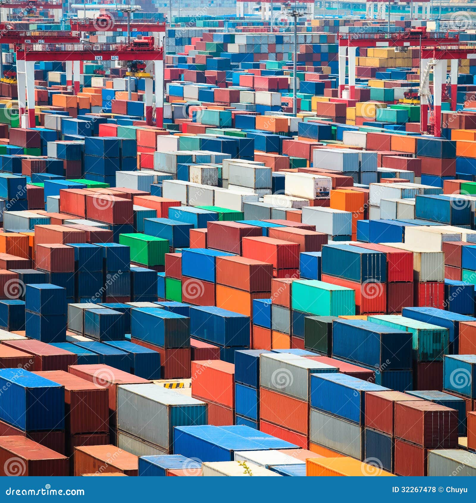 Container in porto fotografia stock. Immagine di sfondo - 32267478