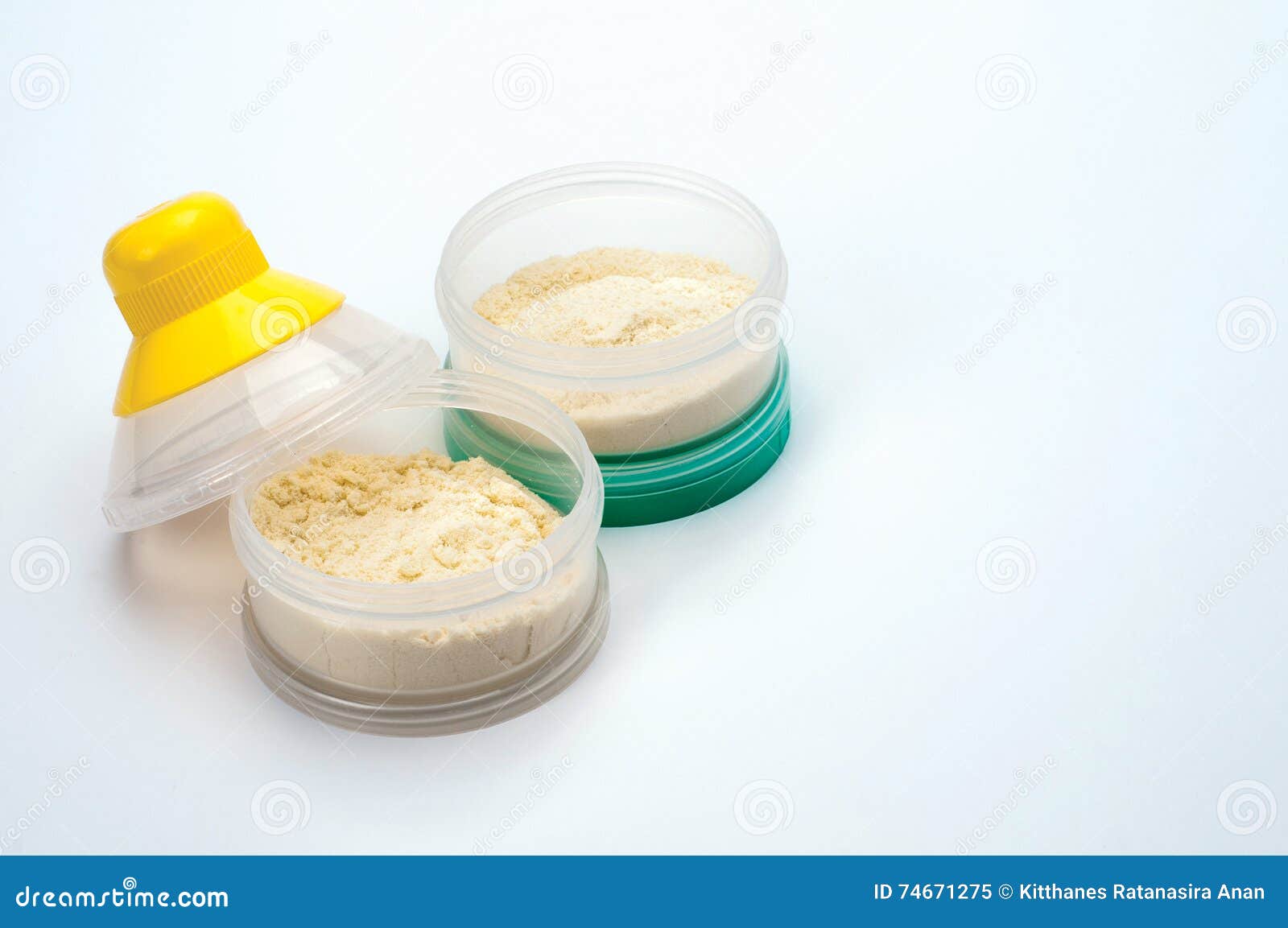 Container of Powdered Milk for Infants on White Background Stock Image ...