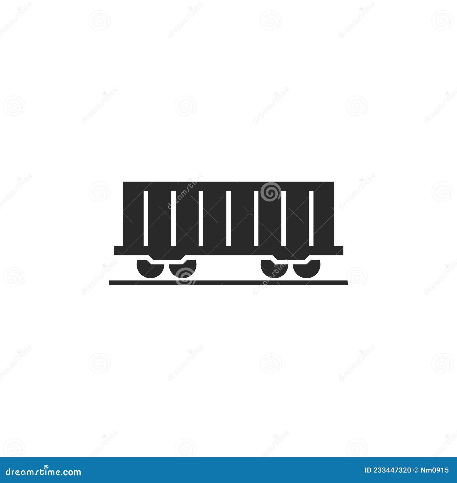 Container Railway Freight Car Icon. Railway Transportation Symbol Stock ...