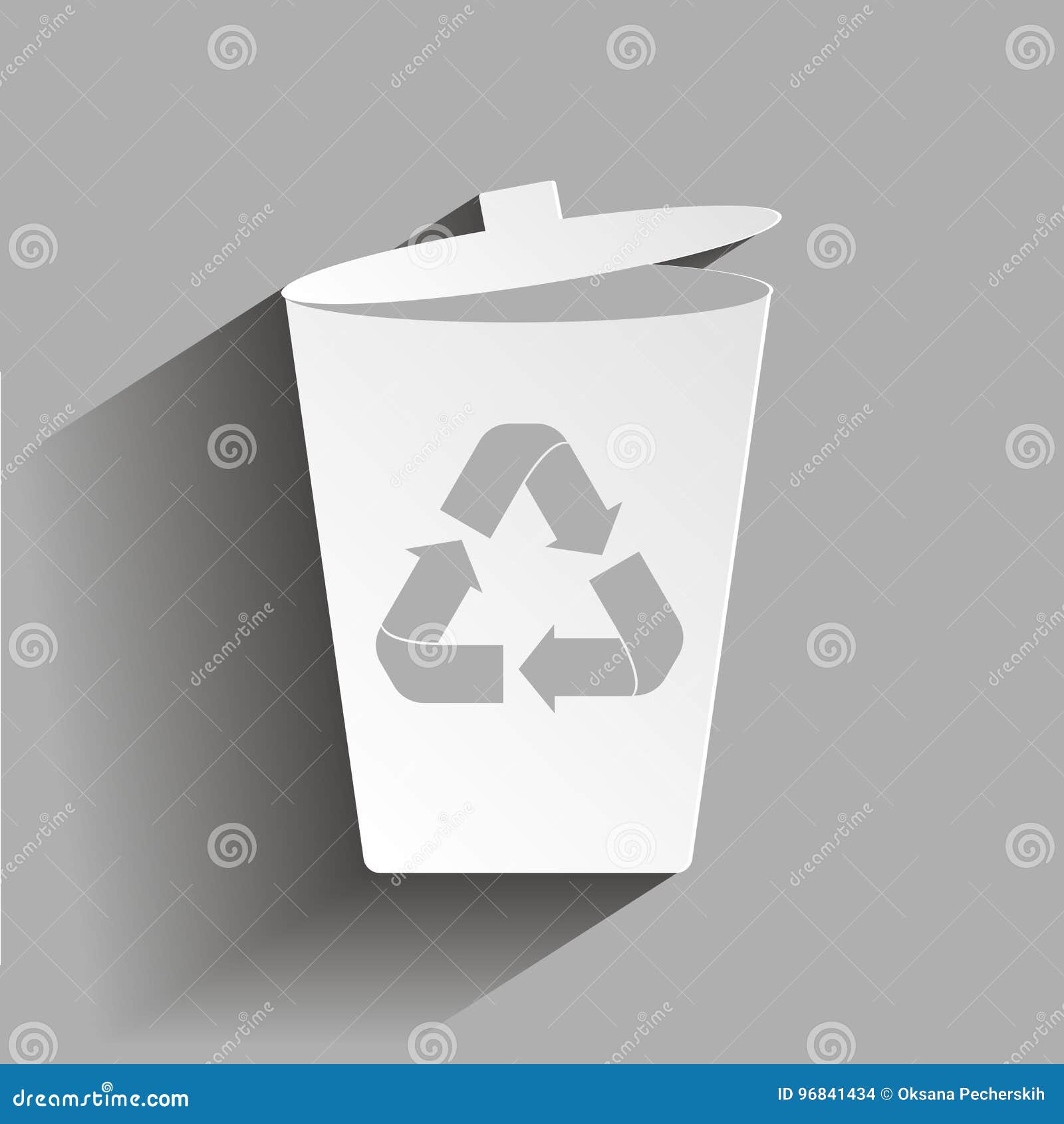 Container Recycling Of Garbage Sign Cartoon Style On White Isolated ...