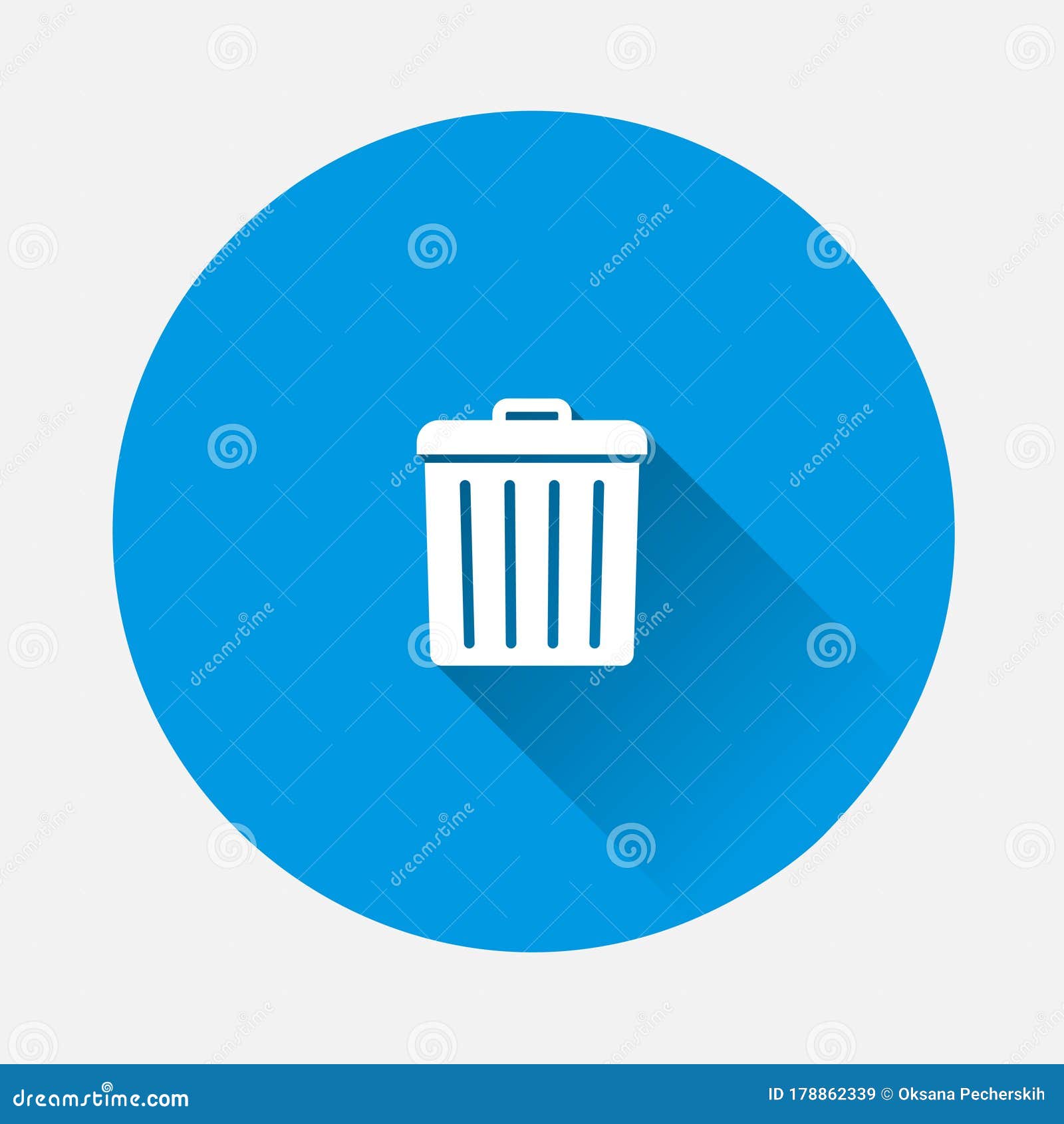 Container Recycling Of Garbage Sign Cartoon Style On White Isolated ...