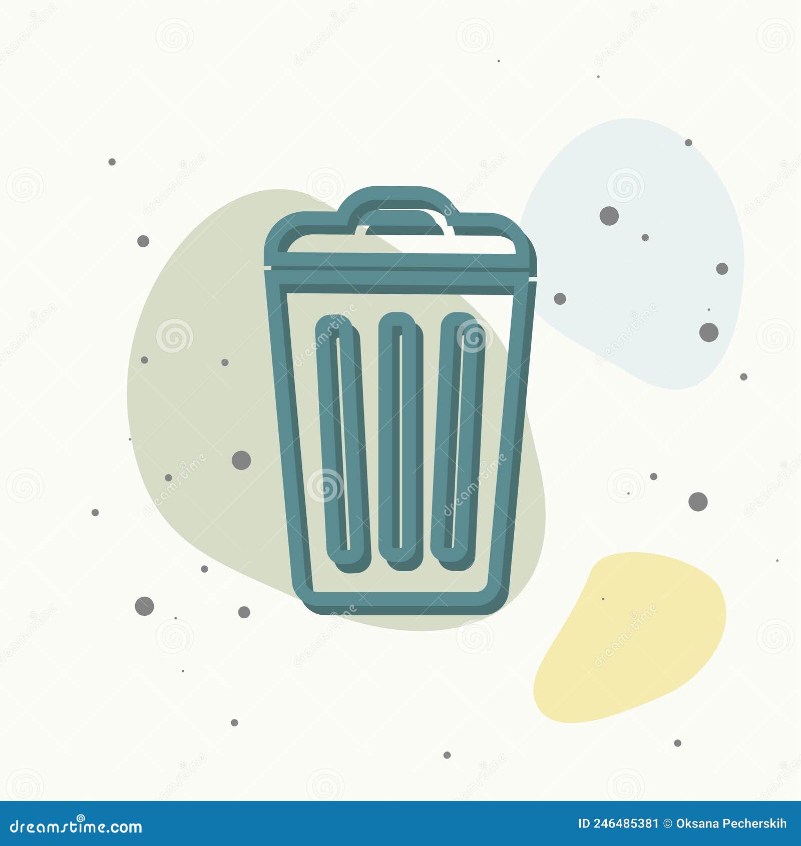 Container Recycling Of Garbage Sign Isolated. Flat Icon Bin. Flat Image ...