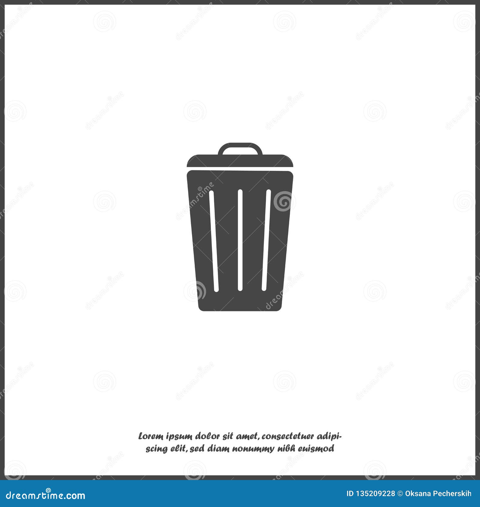 Container Recycling Of Garbage Sign Cartoon Style On White Isolated ...