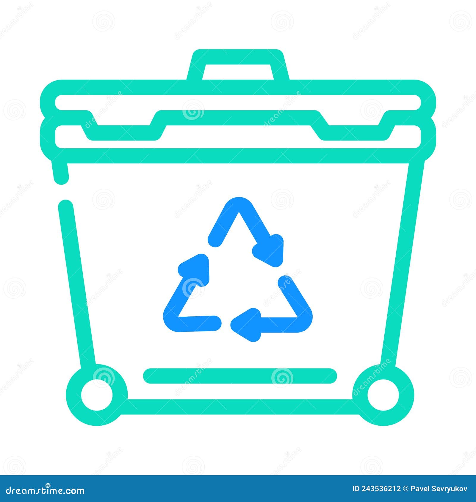 Container for Recycling Waste Color Icon Vector Illustration Stock ...