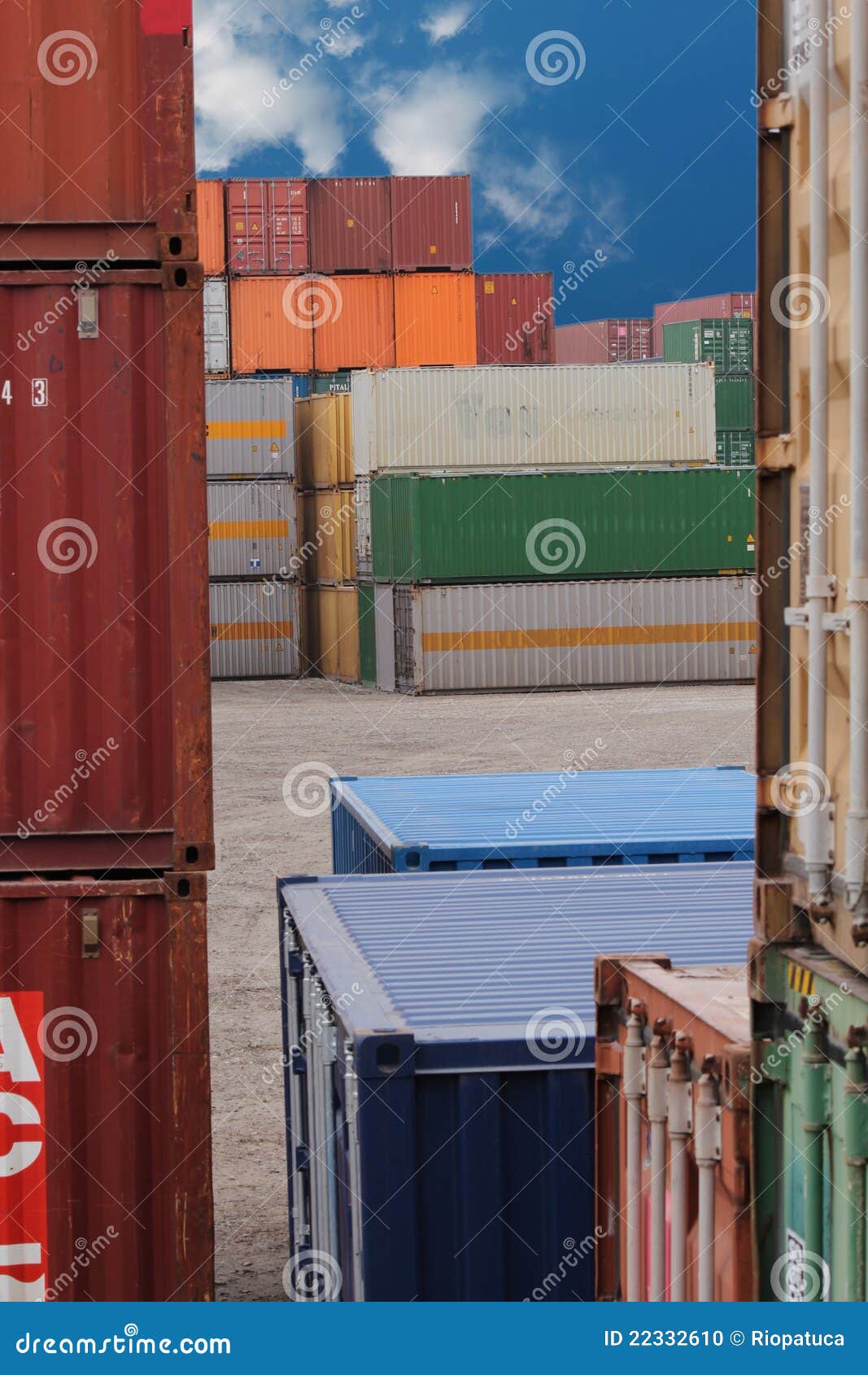 Container reloading site stock photo. Image of duty, port - 22332610