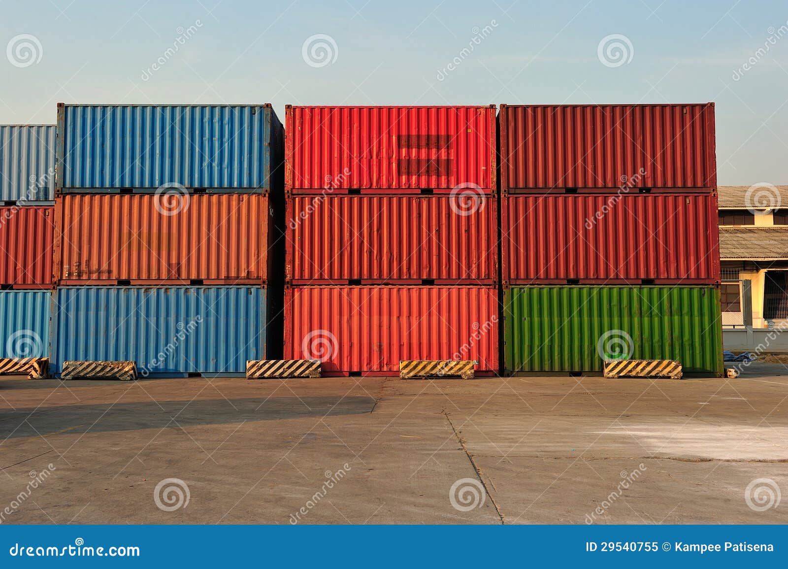 Container in a Row stock image. Image of movers, containerize - 29540755