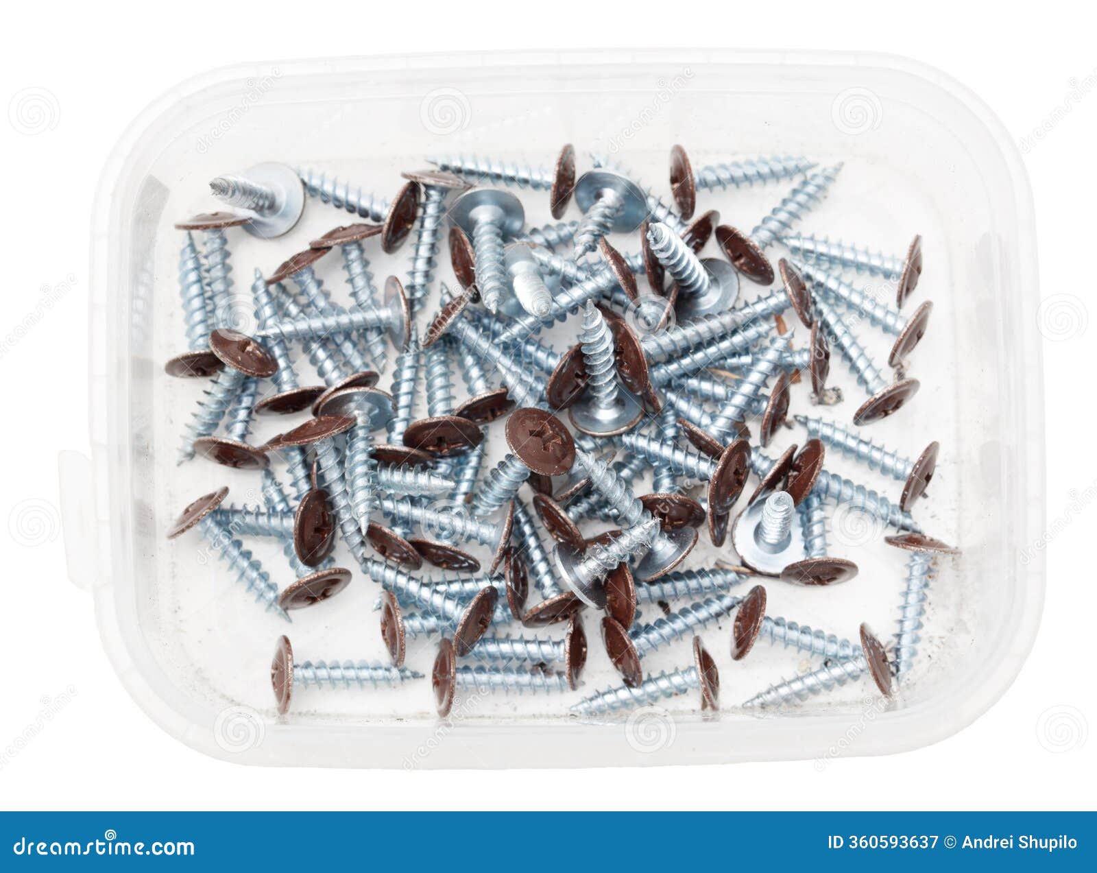 A Container of Screws with a Few Brown Ones Stock Image - Image of ...