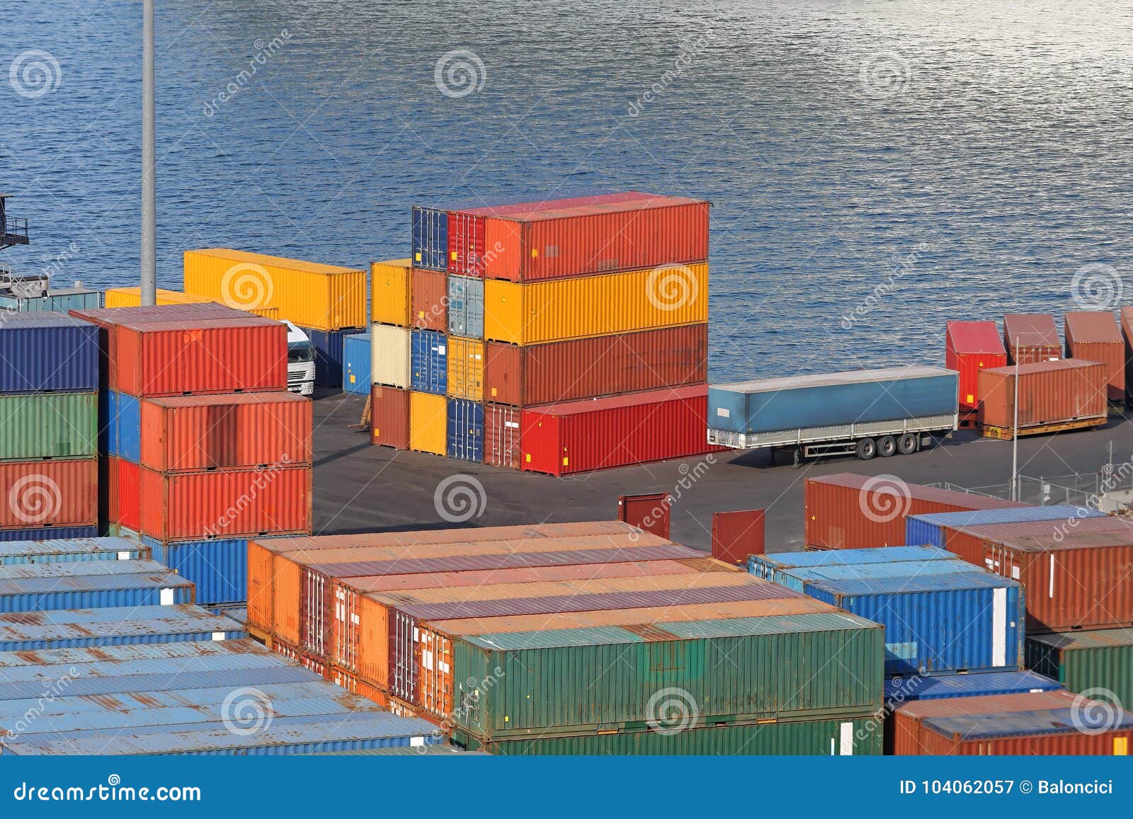 Container Sea Port stock image. Image of shipping, facility - 104062057