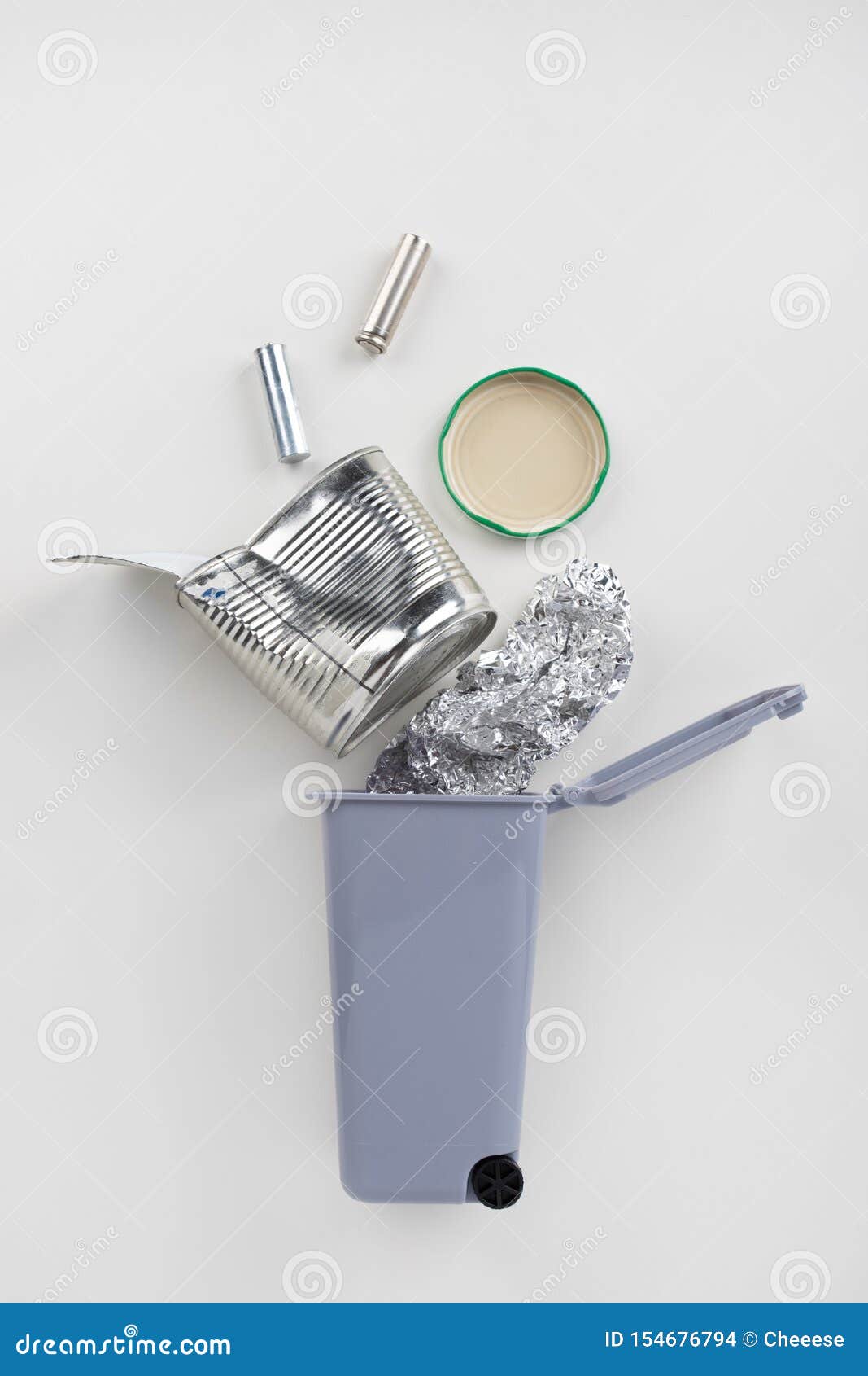 Container for Separate Collection Garbage with Metal. Top View Stock ...