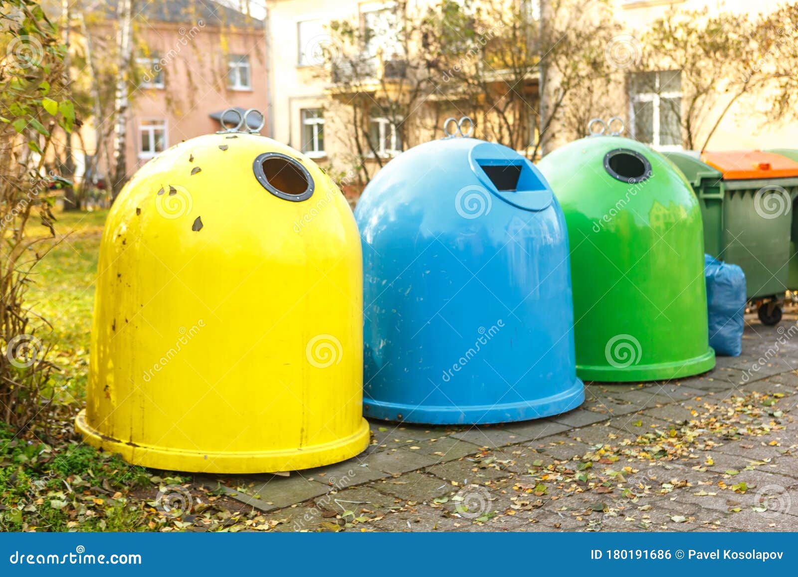 Container for Separate Garbage Collection. Urban Landscape Stock Photo ...