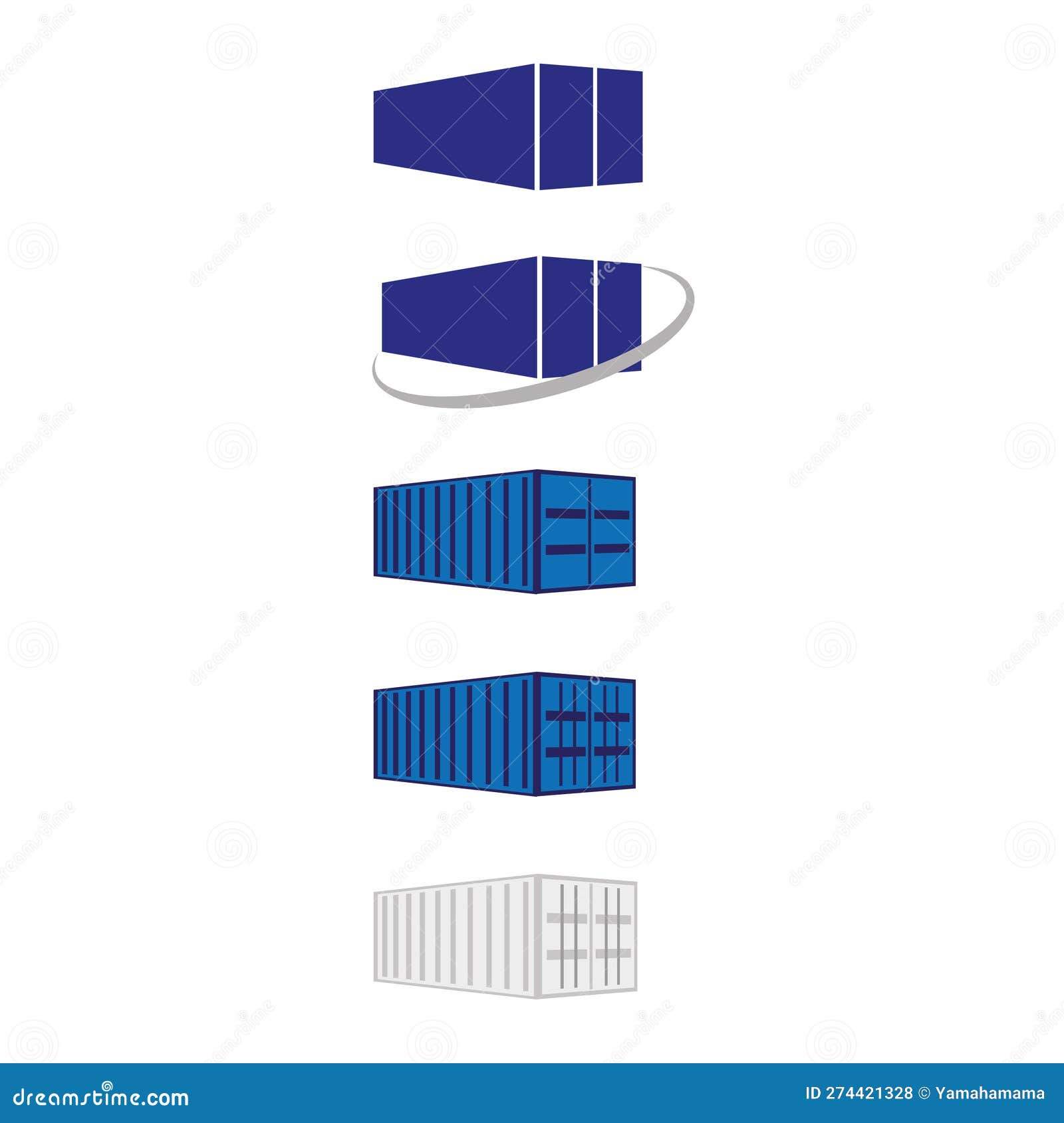 Container stock illustration. Illustration of blue, logo - 274421328