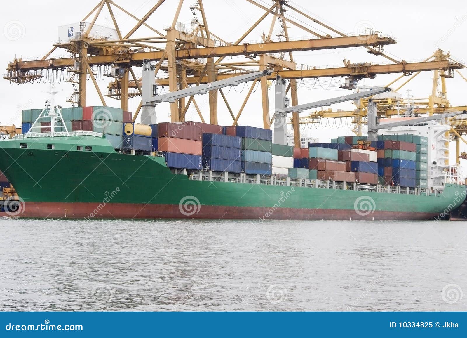Container ship stock image. Image of industry, industrial - 10334825