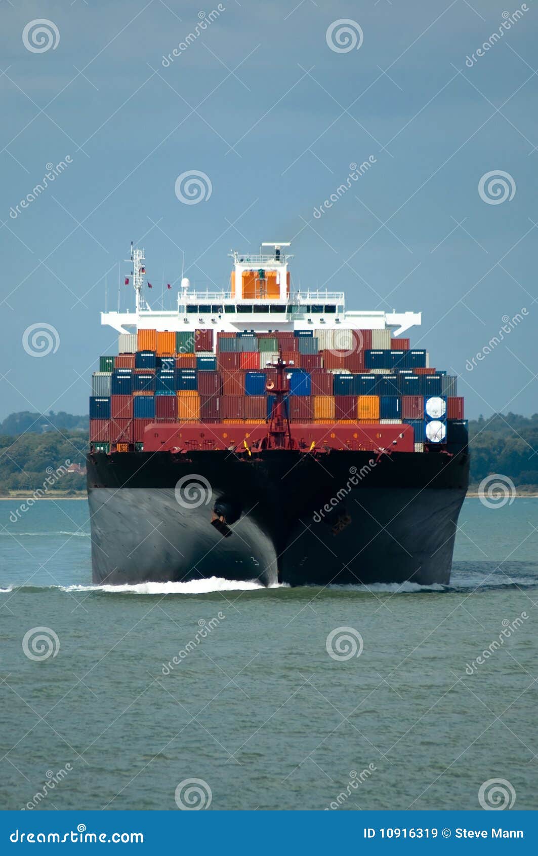 Container ship stock image. Image of massive, ship, container - 10916319