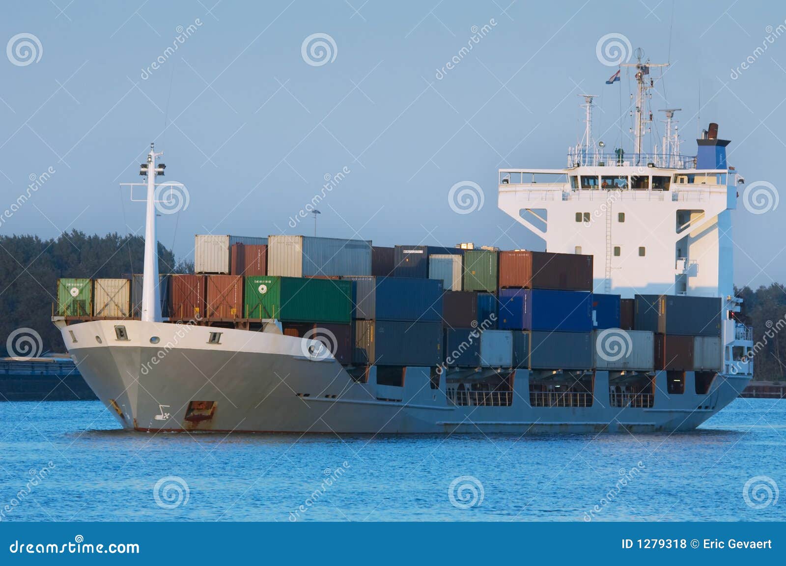 Container ship stock photo. Image of ship, light, romantic - 1279318