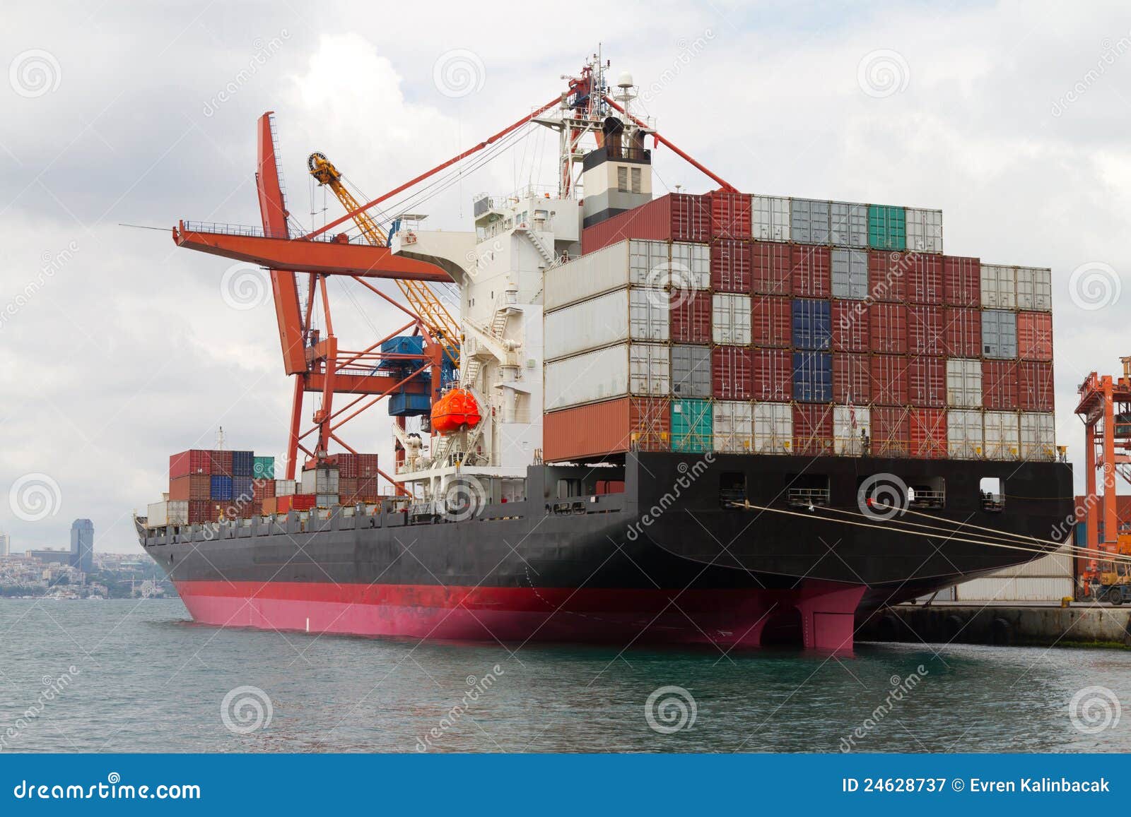 Container Ship stock image. Image of economy, bulk, carrier - 24628737