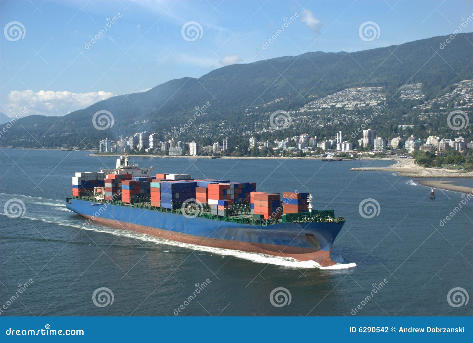 Container Ship stock photo. Image of embarquement, commercial - 6290542