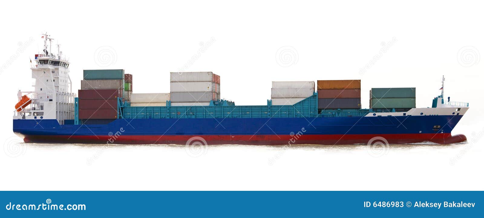 Container ship stock image. Image of freight, ocean, commercial - 6486983
