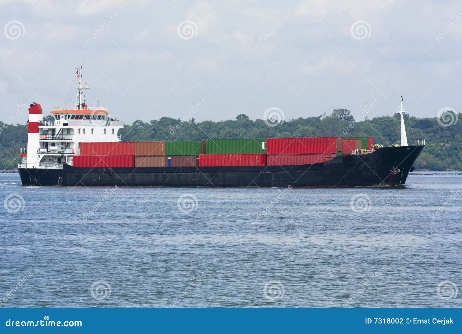 Container Ship stock photo. Image of boat, incoming, marine - 7318002