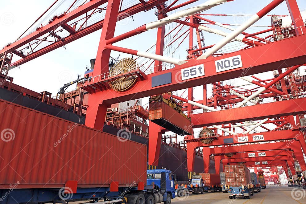 Container harbour stock photo. Image of channel, terminal - 29905044