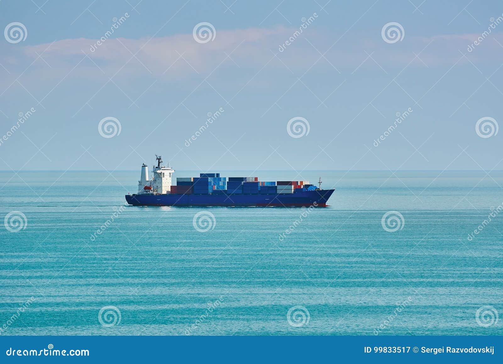 Container Ship in the Black Sea Stock Image - Image of freighter ...