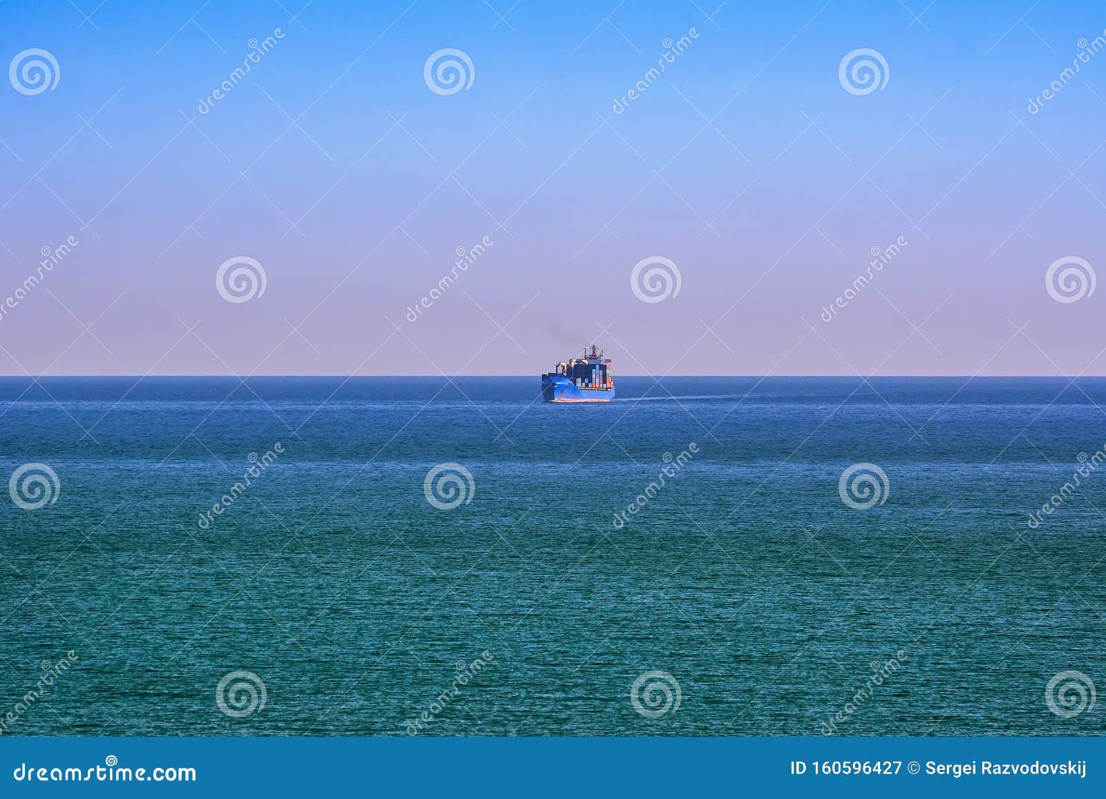 Container ship in the sea stock image. Image of seafaring - 160596427