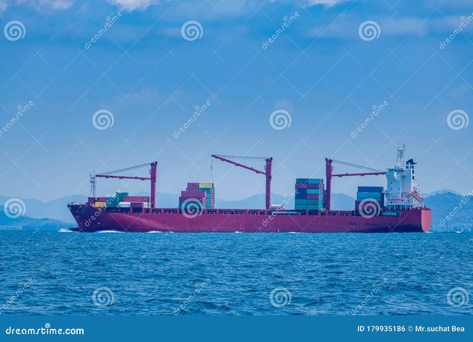 The Container Ship Business Import Export Logistic and Transportation ...