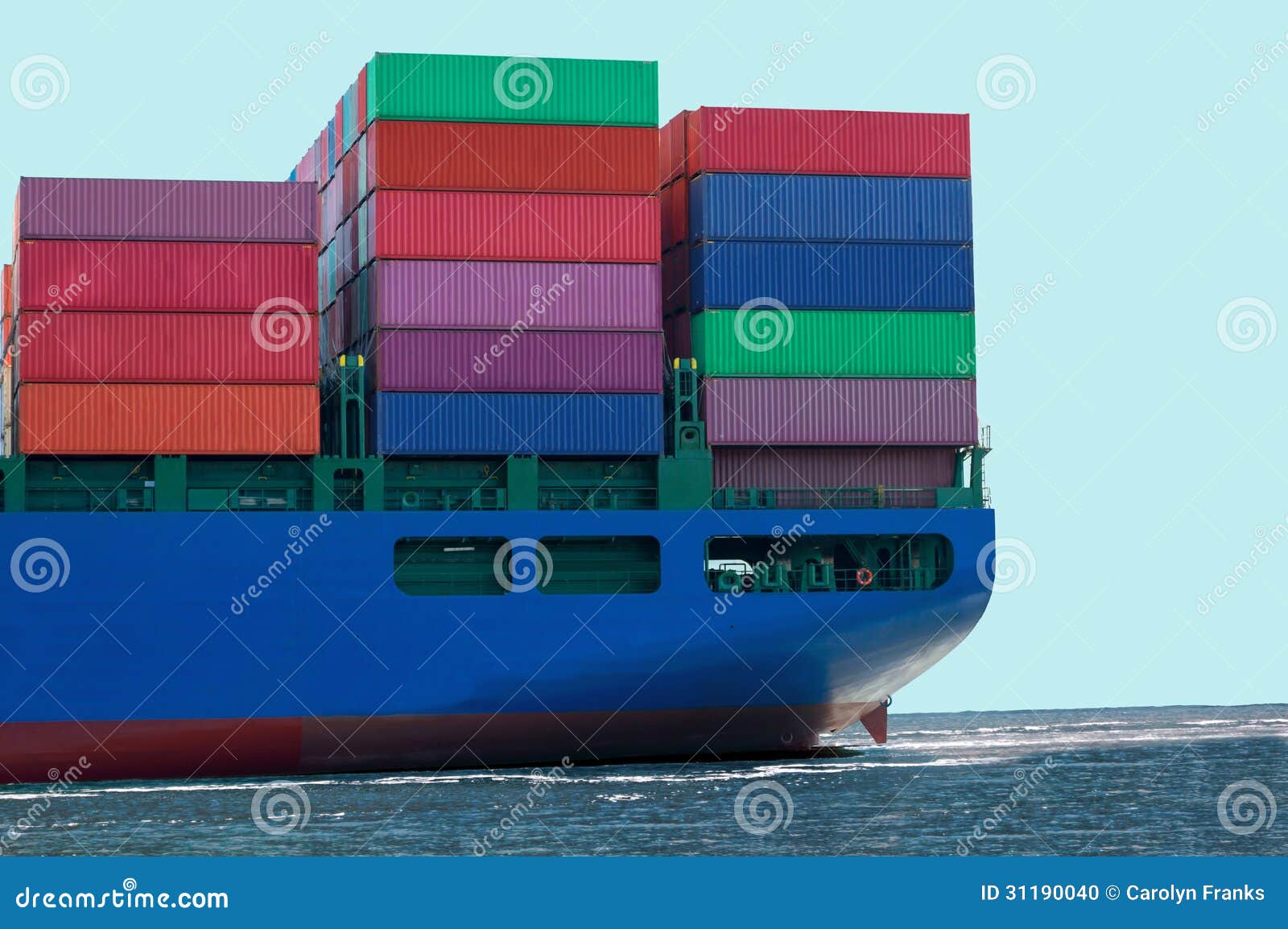 Container Ship with Cargo Containers Stock Photo - Image of industries ...