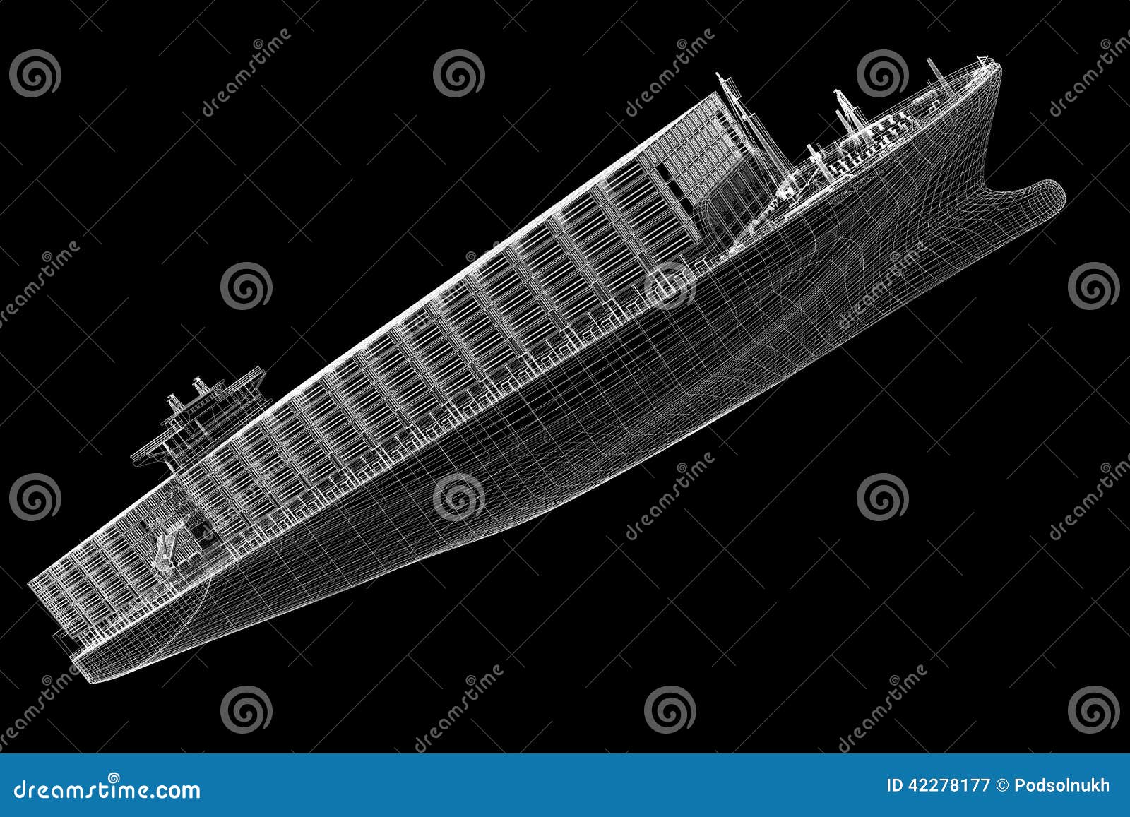 Container Ship Cargo stock illustration. Illustration of industry ...
