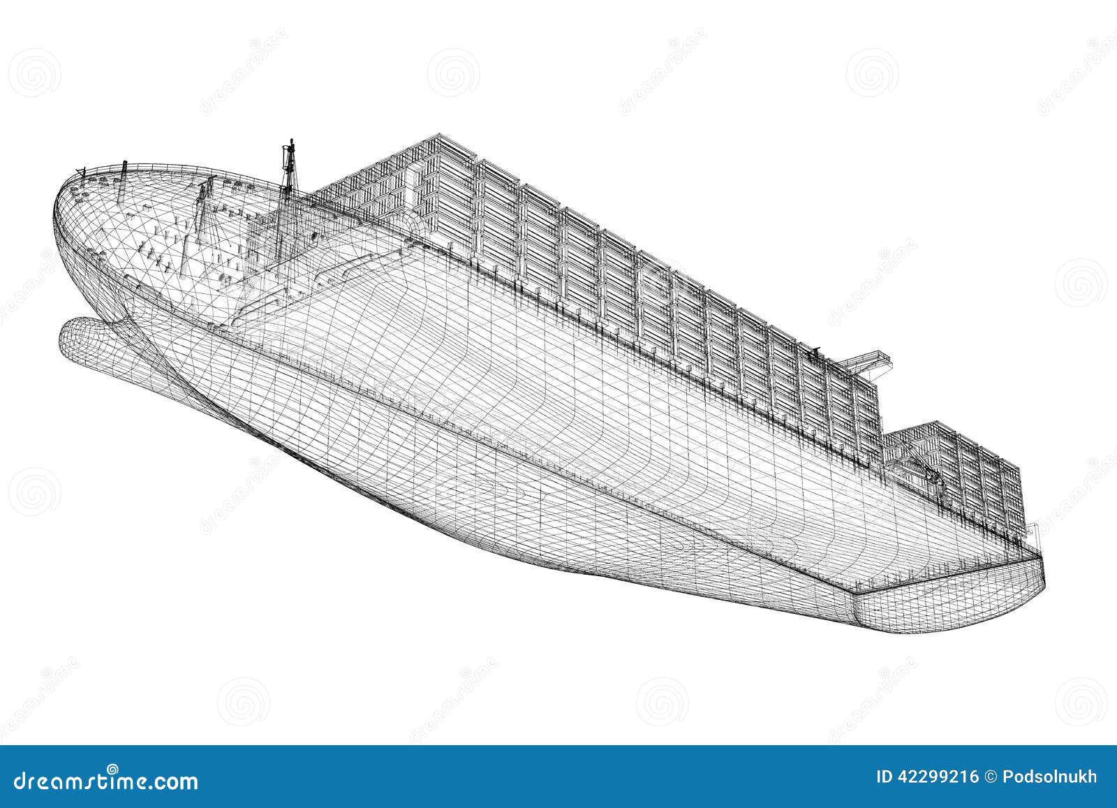Container Ship Cargo stock illustration. Illustration of shipping ...