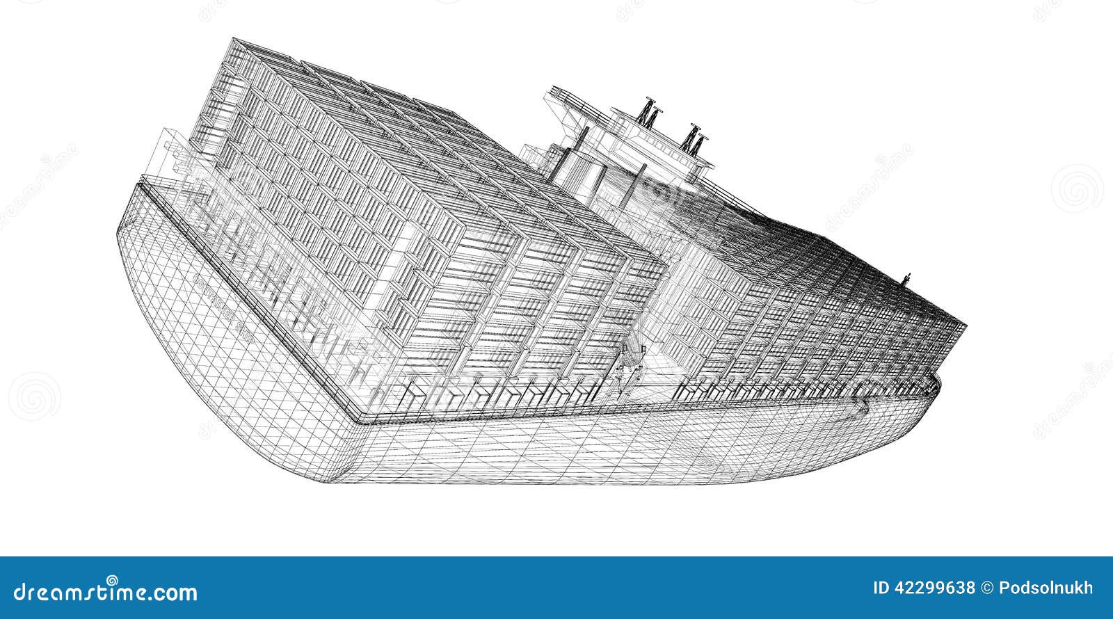 Container Ship Cargo stock illustration. Illustration of ship - 42299638