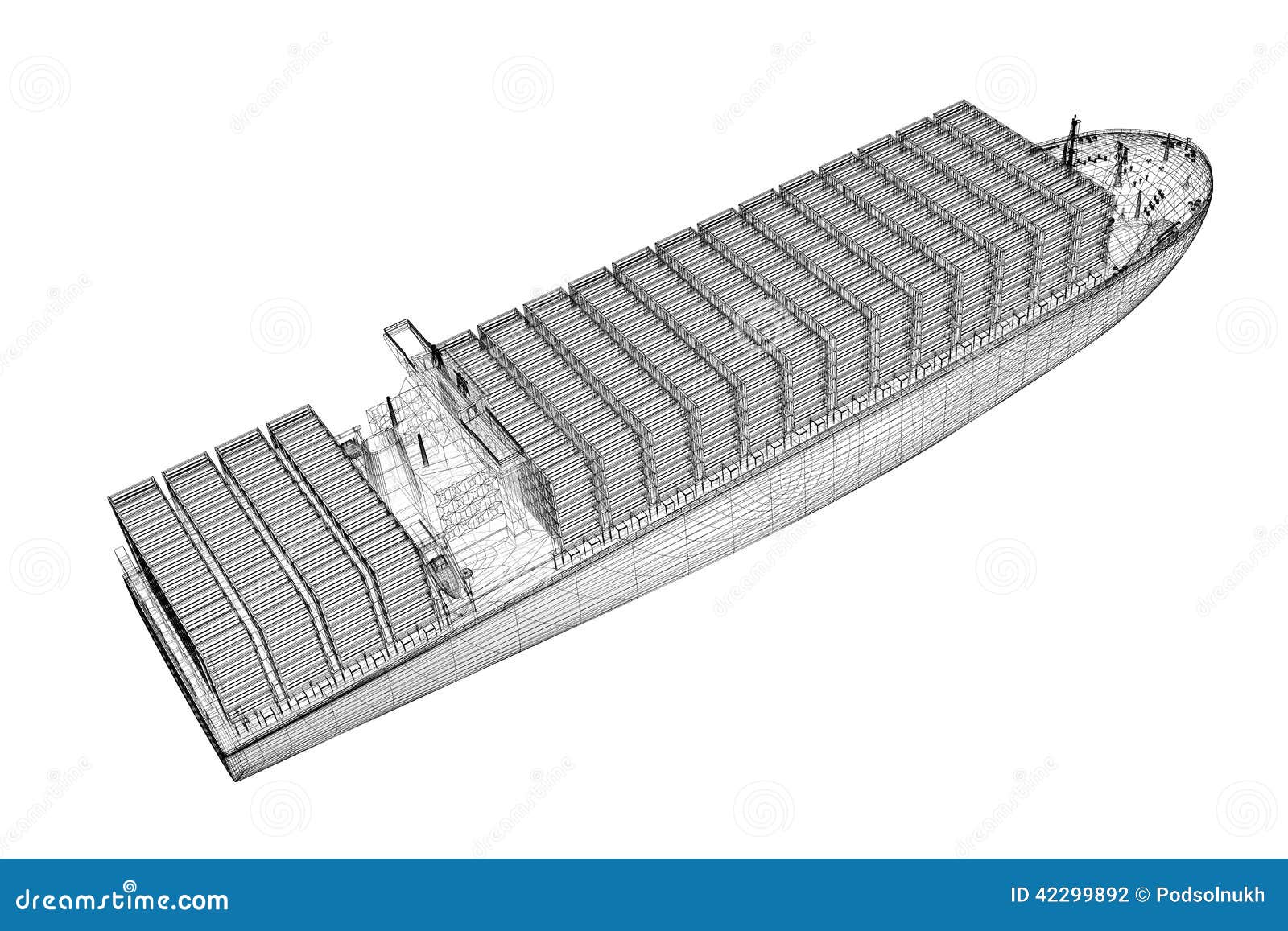 Container Ship Cargo stock illustration. Illustration of industrial ...