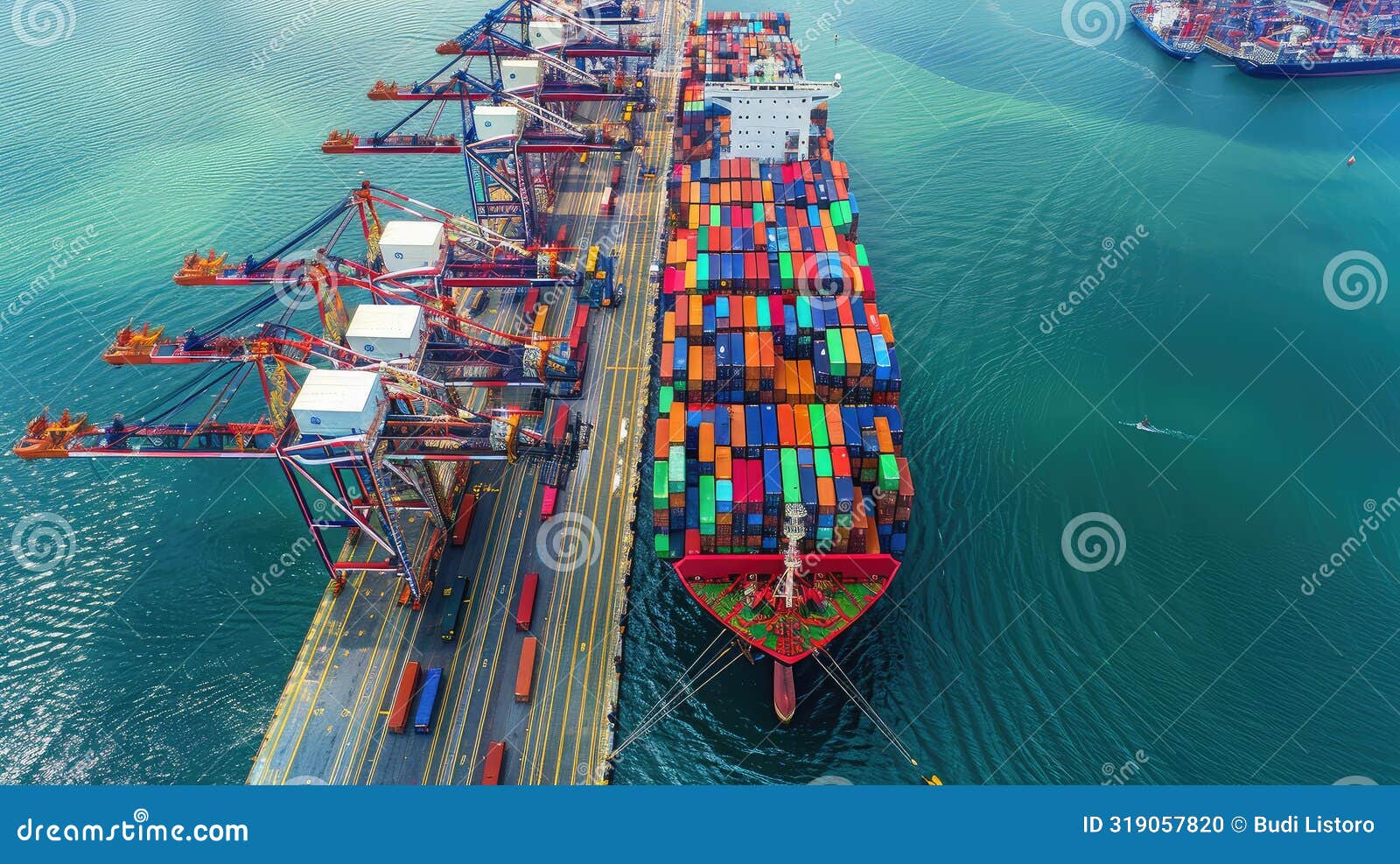 Container Ship Carrying Container Boxes Stock Illustration ...