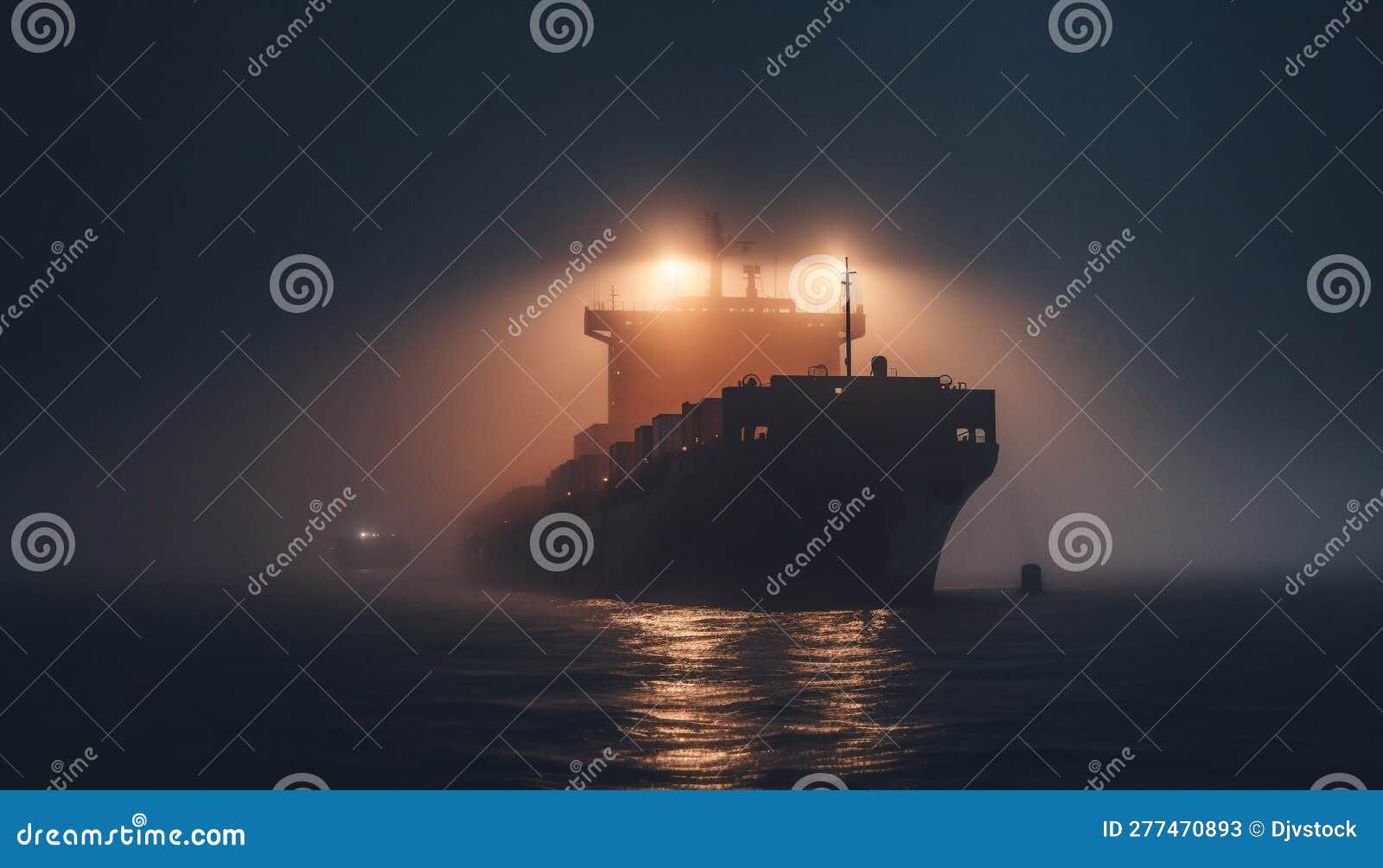 Container Ship Carrying Cargo at Sunrise Generated by AI Stock Image ...
