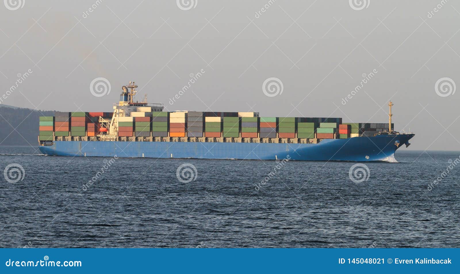 Container Ship Carrying Goods Stock Image - Image of boat, bulk: 145048021