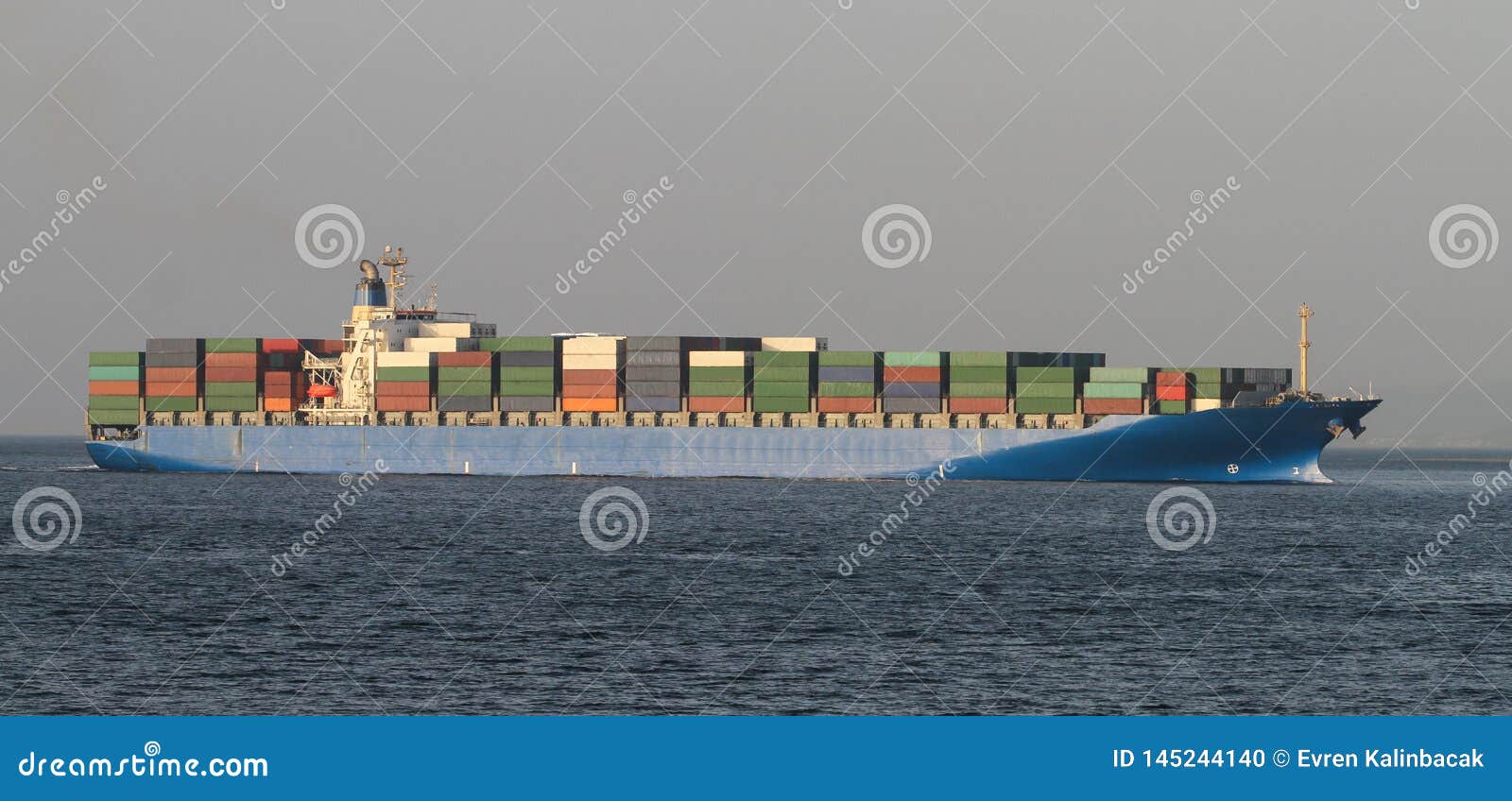 Container Ship Carrying Goods Stock Photo - Image of freighter, import ...