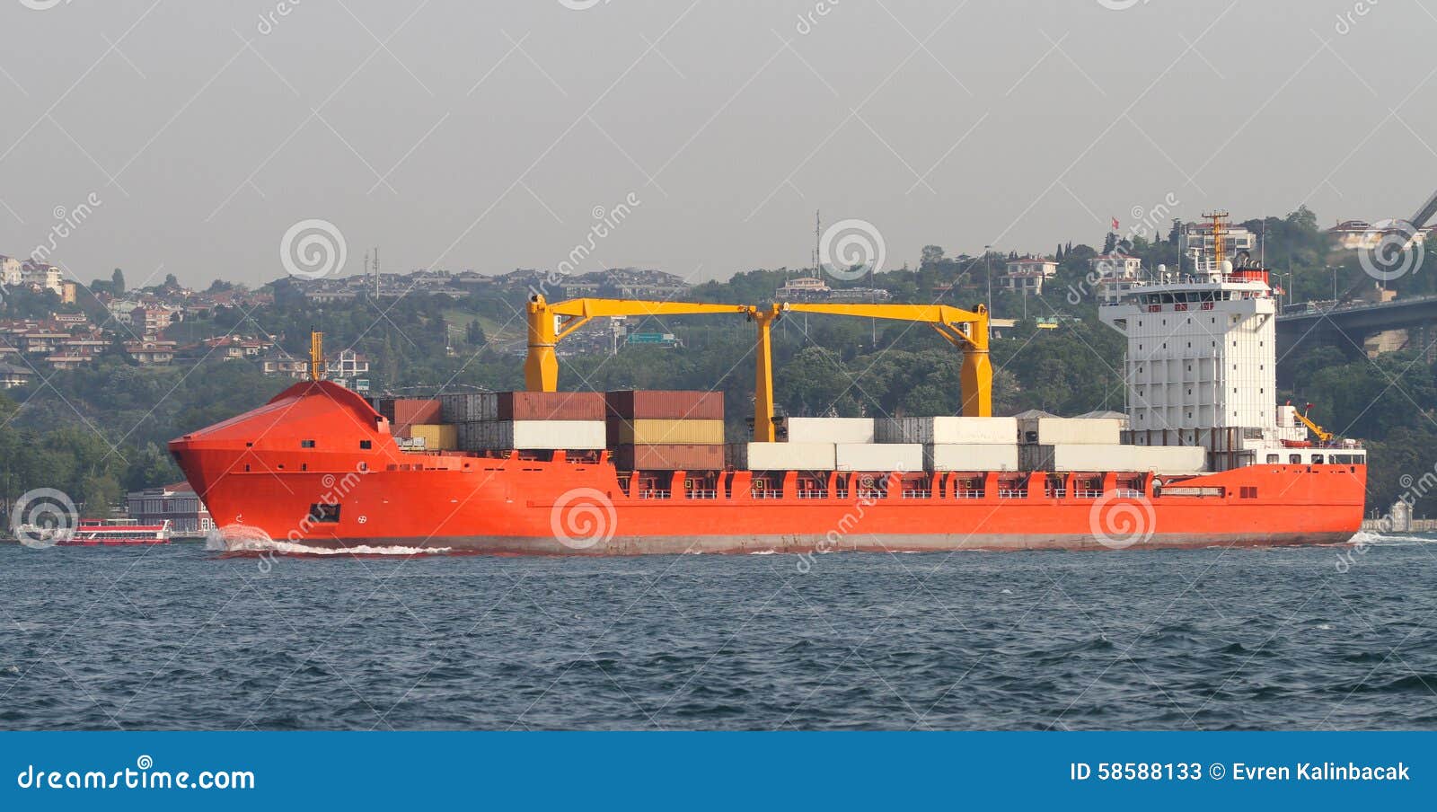 Container ship stock image. Image of vessel, goods, commercial - 58588133